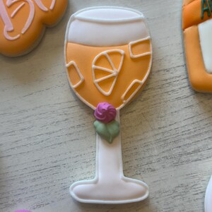 Aperol Spritz Bridal Shower Cookies: Royal Icing, Bride Theme (by the ...