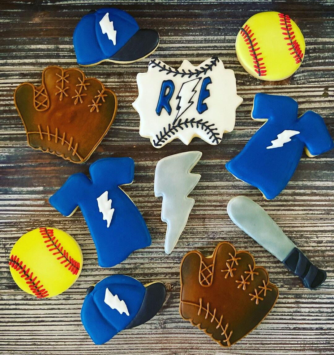Baseball Cookies With Royal Icing, Softball, Personalized, by the Dozen ...