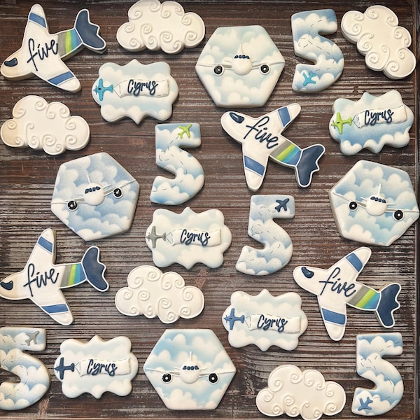 Airplane Cookie - Etsy