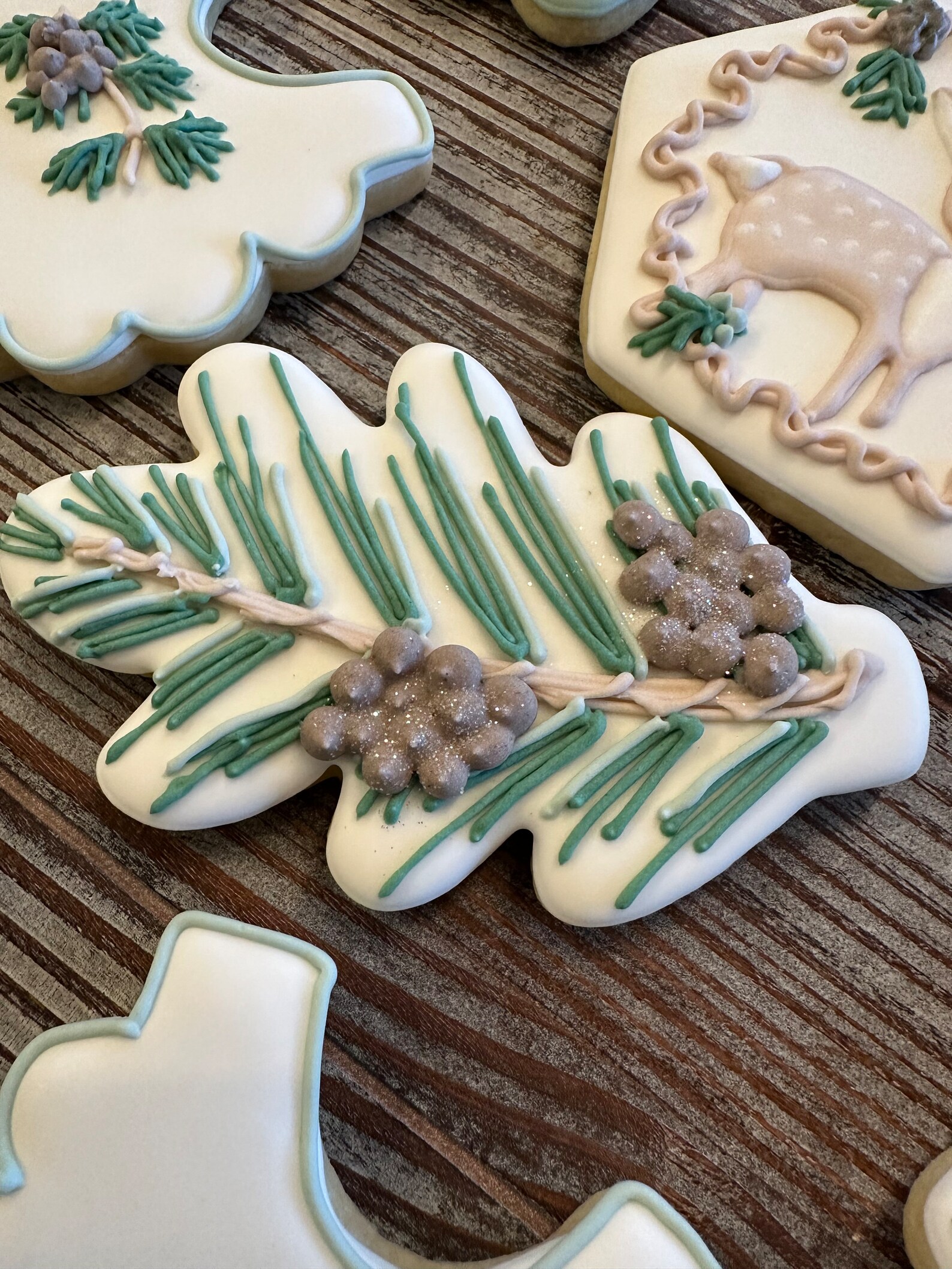 Woodland Baby Shower Sugar Cookies W/royal Icing: Forest Animals, Pine ...