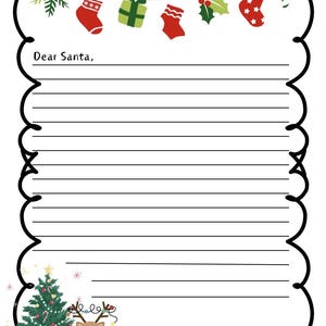 Printable Letter to Santa Templates - Etsy