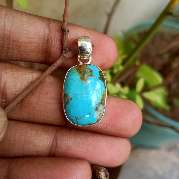 Antique Turquoise Pendant - Etsy