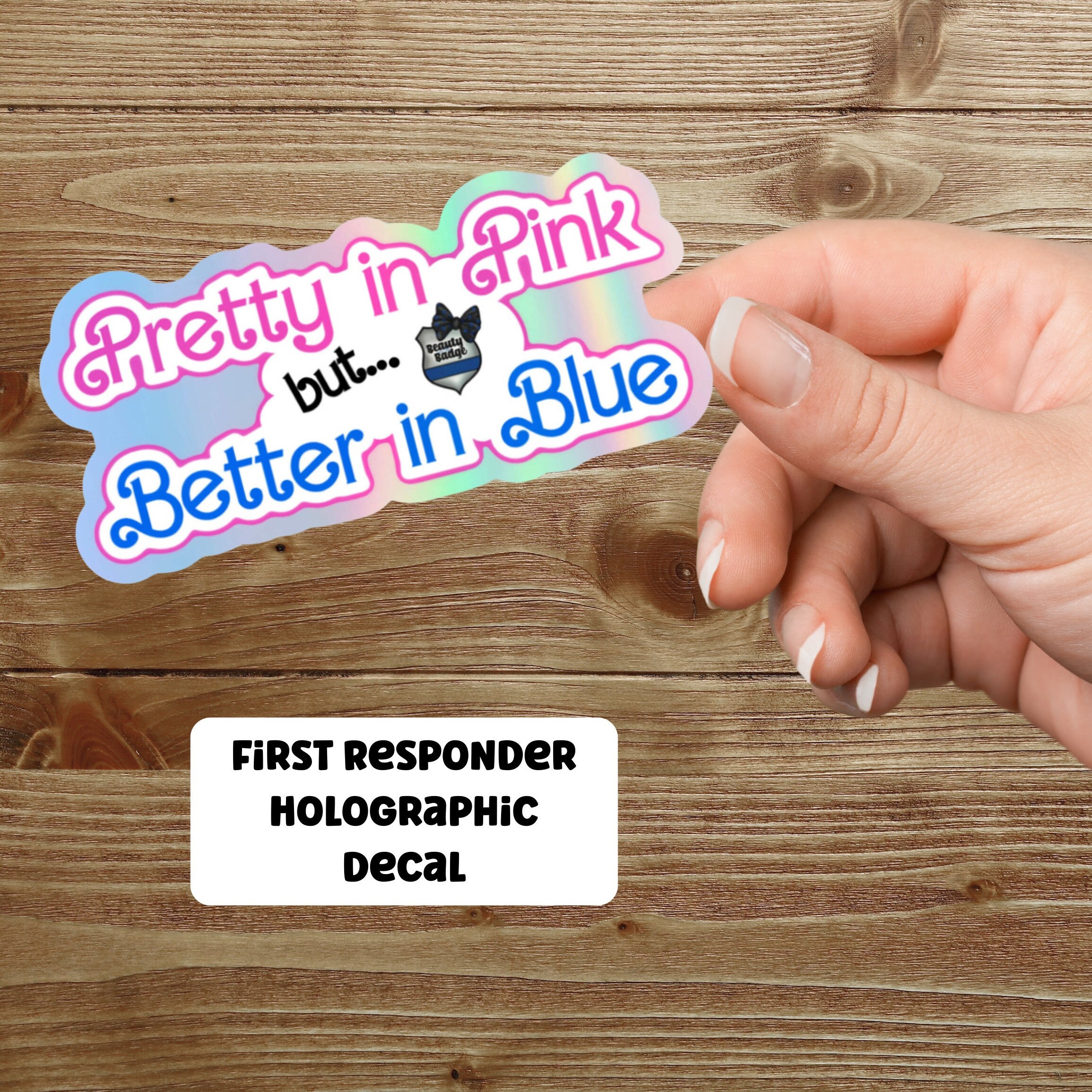 Female Police Officer Decal Female Officer Sticker Blue Line Decal Thin ...