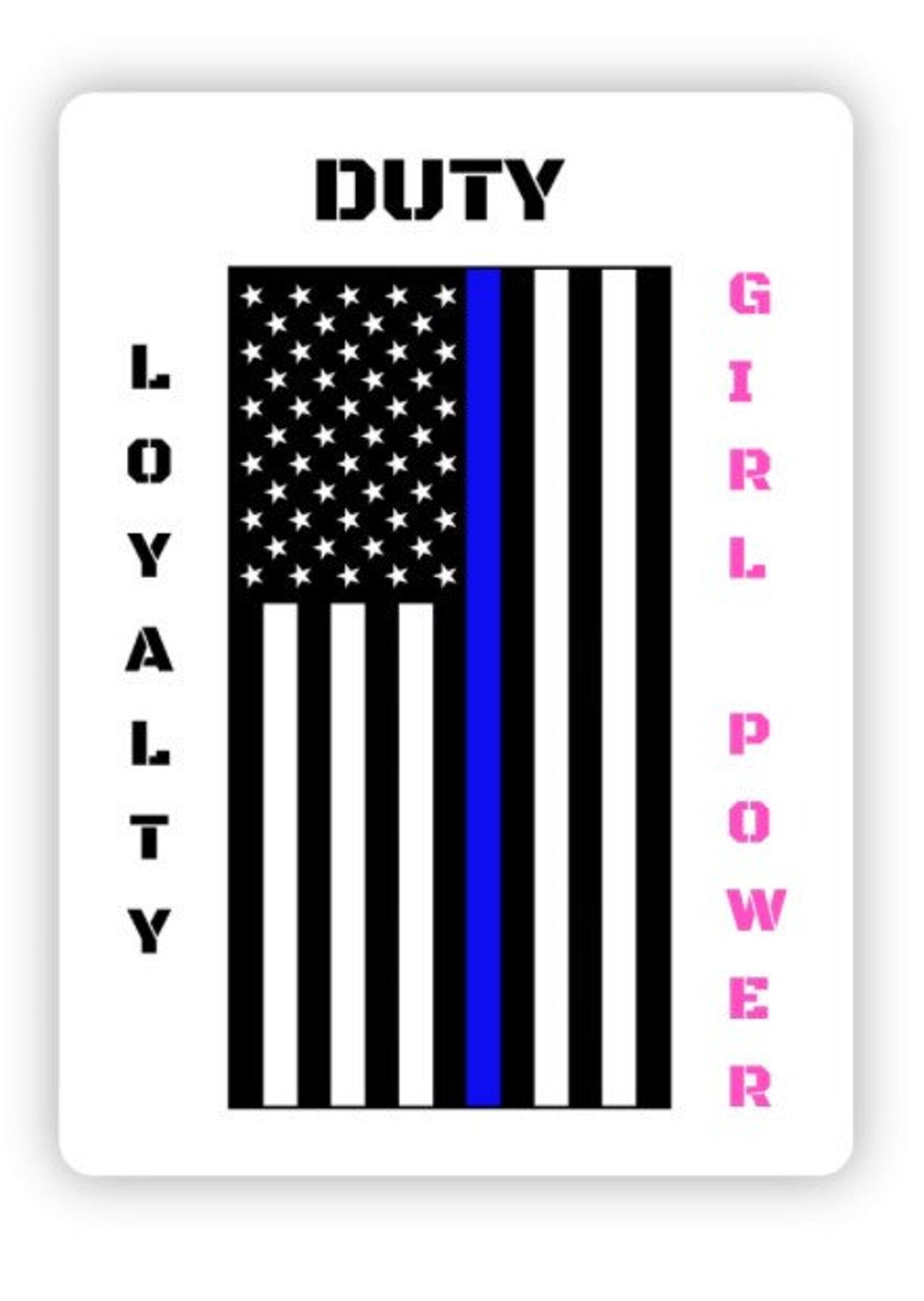 Girl Power Decal/ Female Officer Decal/ Girl Power Gift/ - Etsy