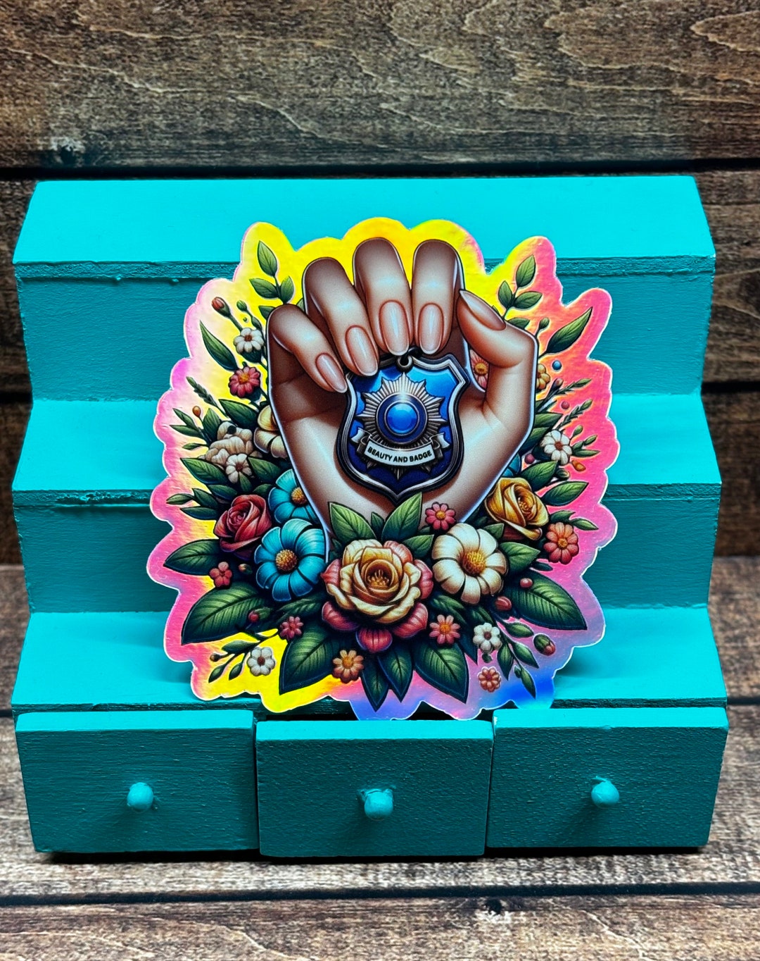 Female Police Officer Decal Female Officer Sticker Blue Line Decal Thin ...