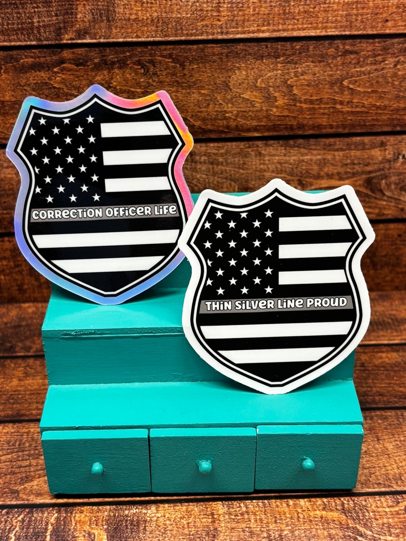 1st Responder Decal Correctional Officer Thin Silver Line Thin Grey ...