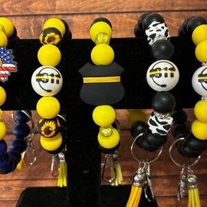 Beaded Bracelet for Dispatcher Yellow Line Wristlet 911 Wristlet ...