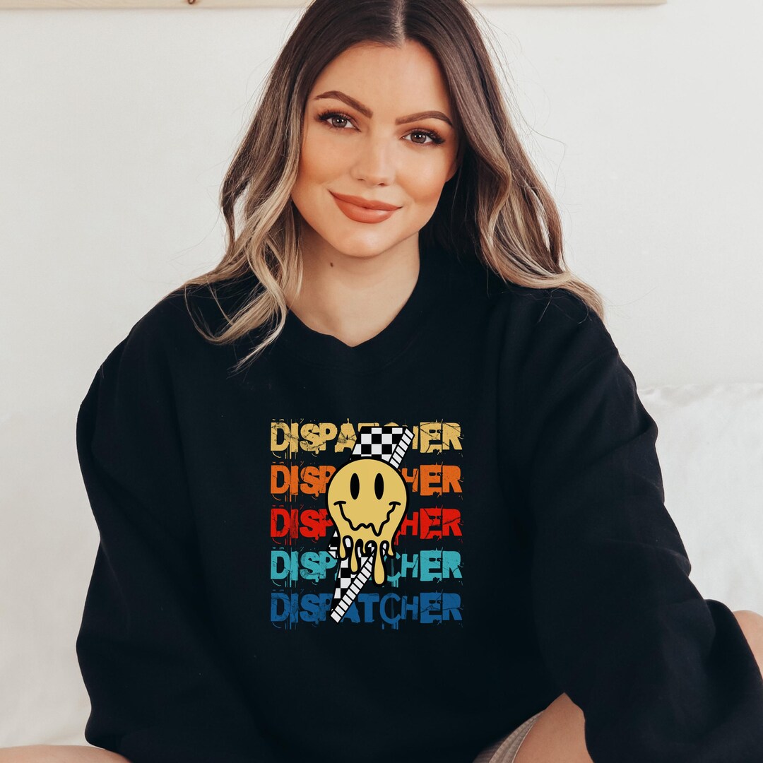 Vintage Graphic Dispatcher Sweatshirt / 911 Gift / Thin Yellow Line ...