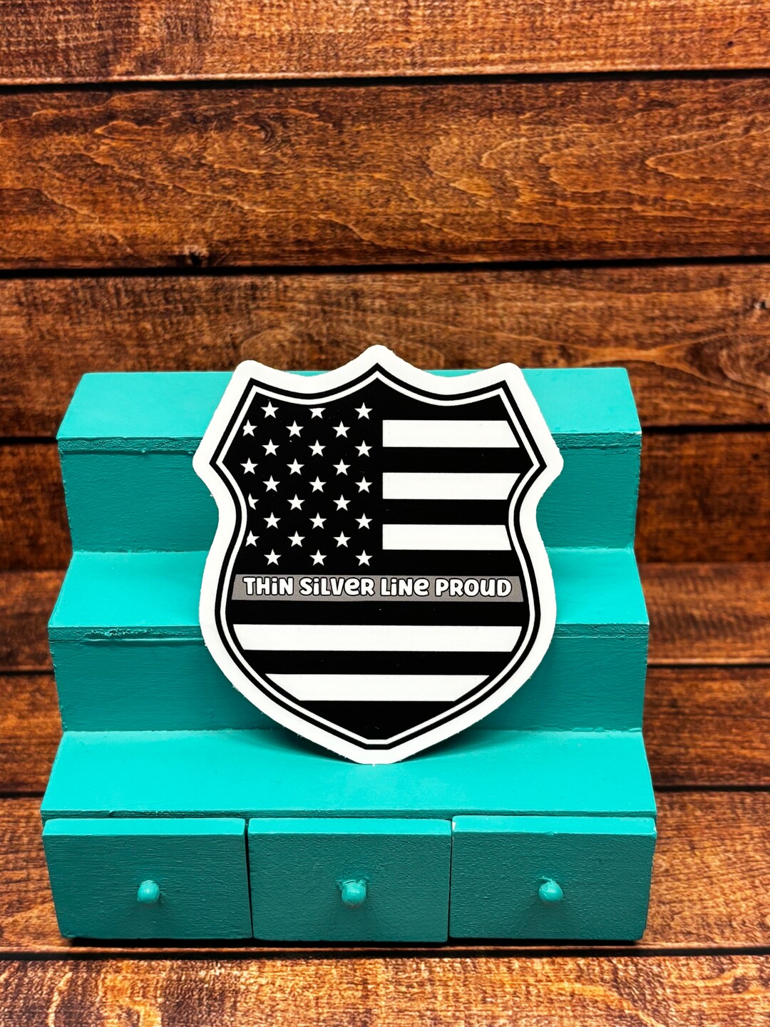 1st Responder Decal/ Correctional Officer /thin Silver Line/ Thin Grey ...