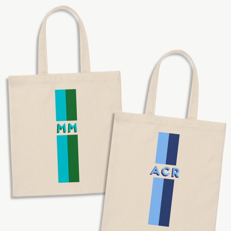 Monogram Tote Bag - Etsy