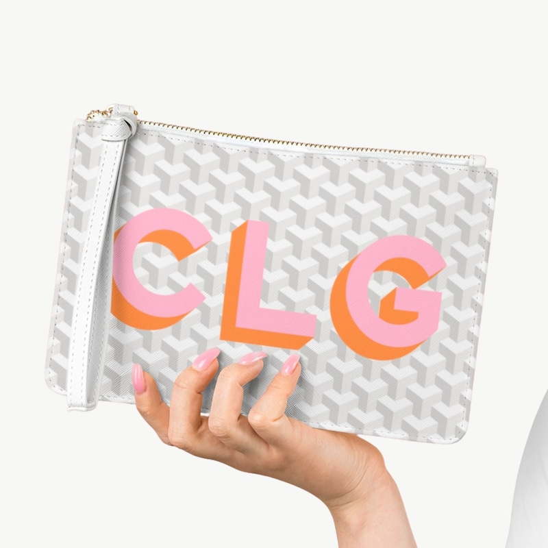 Monogram Clutch - Etsy