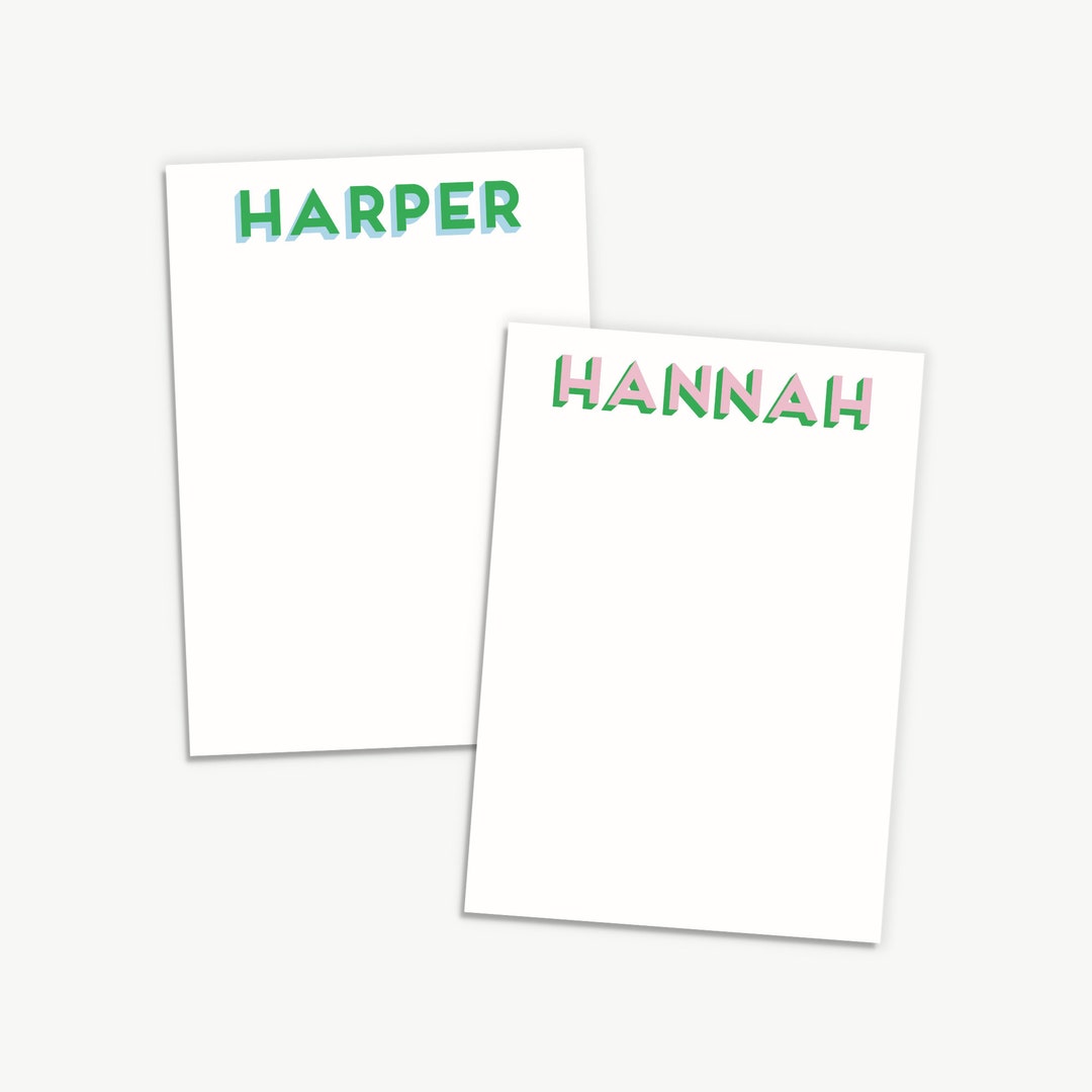 Personalized Name Notepad Monogram Notepad Custom Notepad Personalized ...