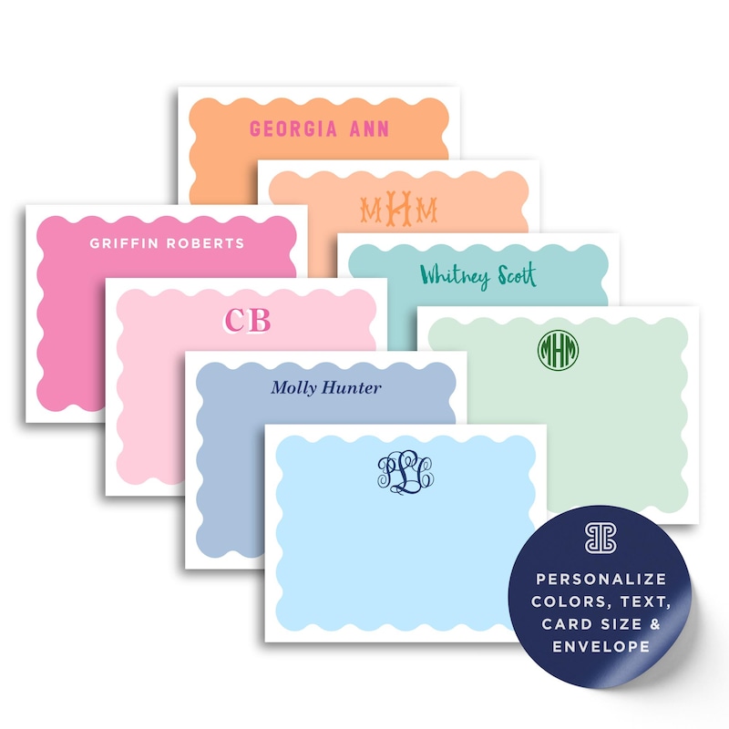 Scallop Stationary Set - Etsy