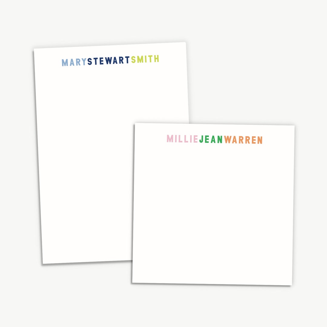 Personalized Name Notepad, Lined Notepad, Custom Stationary ...