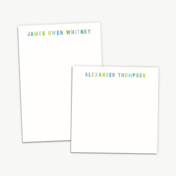 Childrens Notepad Boys Notepad Boys Stationery Custom - Etsy