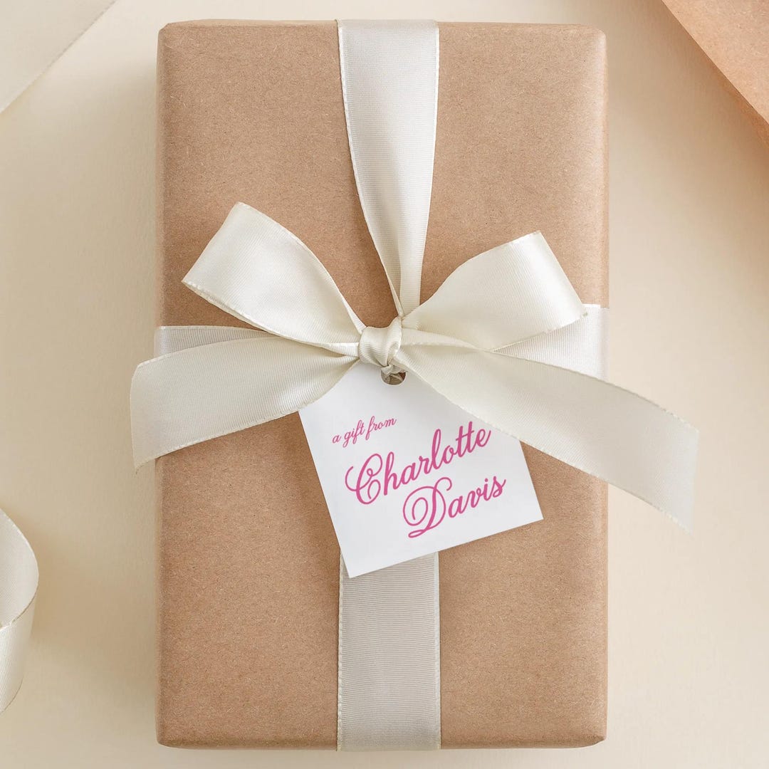 Personalized Gift Tags: Custom Colors, Two Sizes - Etsy