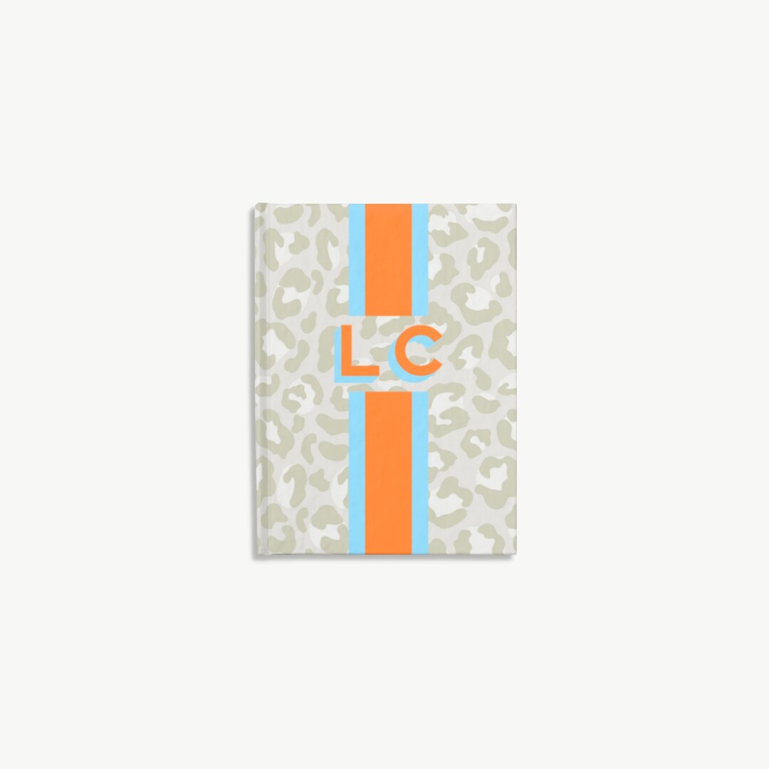 Monogram Leopard Journal, Monogram Notebook, Shadow Monogram Stationery ...