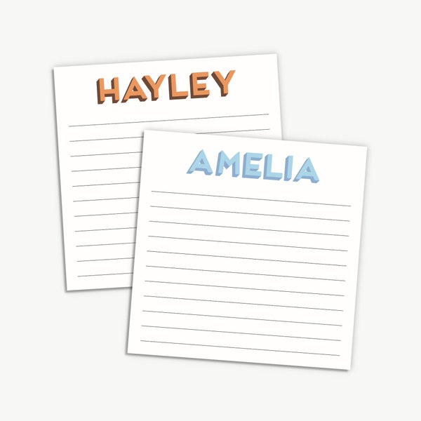 Lined Notepad - Etsy