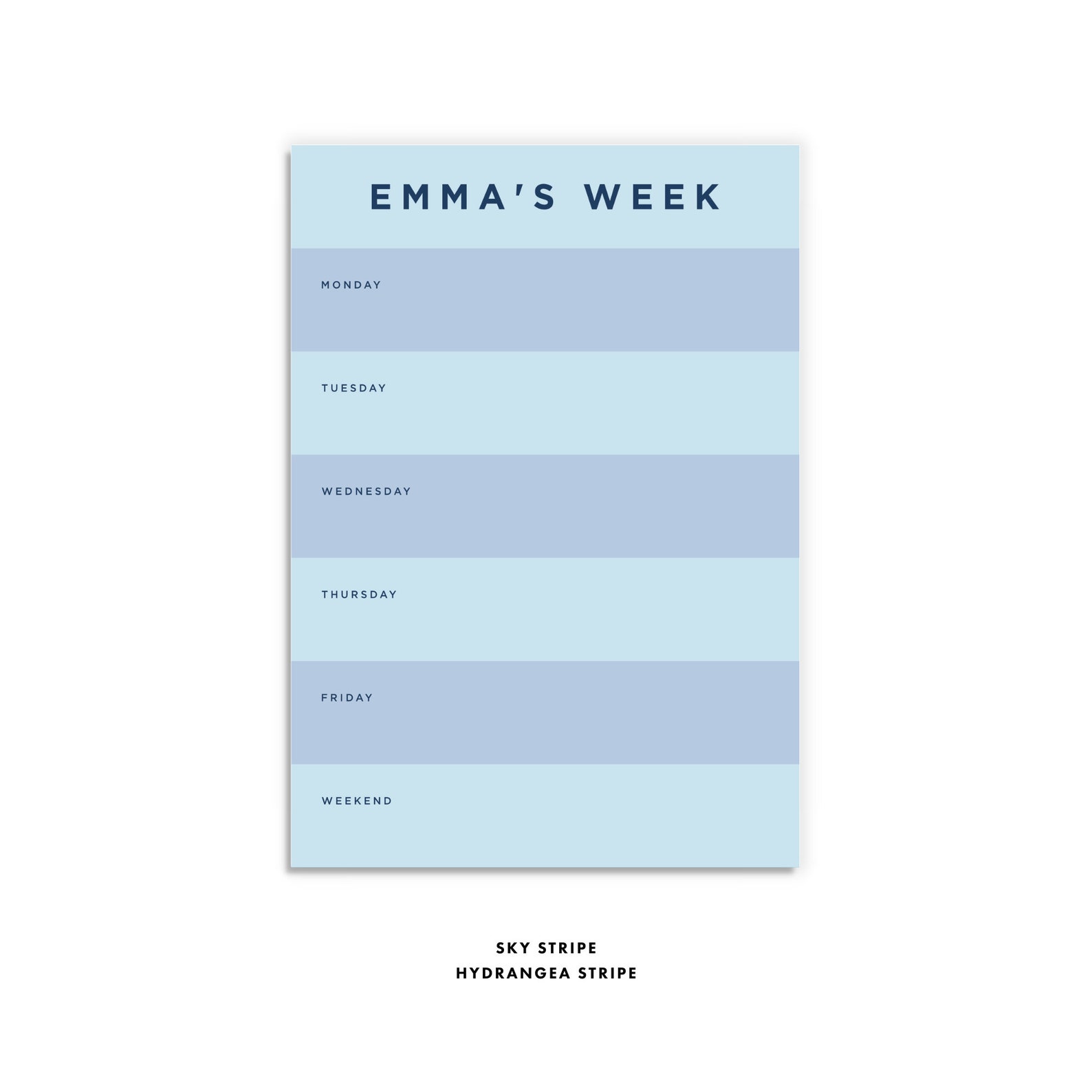 Personalized Weekly Planner Notepad Days of the Week Notepad - Etsy