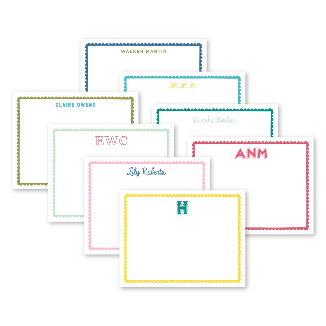 Stationery for Kids, Colorful Note Card Set, Preppy Thank You Notes, A2 ...