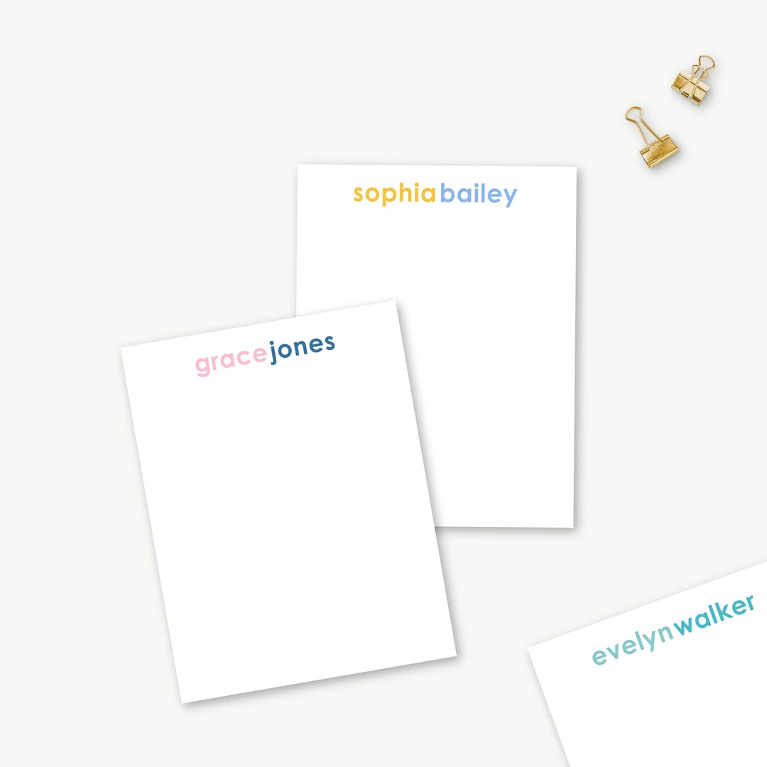 Colorful Stationery, Personalized Notepad, Teacher Gift, Planner ...