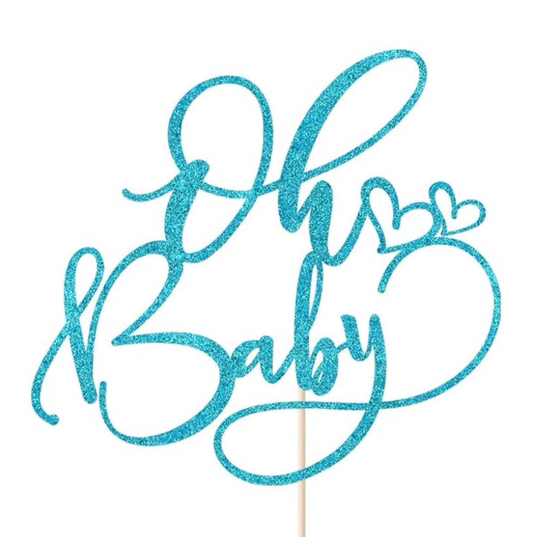 Glitter Baby Shower Cake Topper: Elegant Party Decoration - Etsy