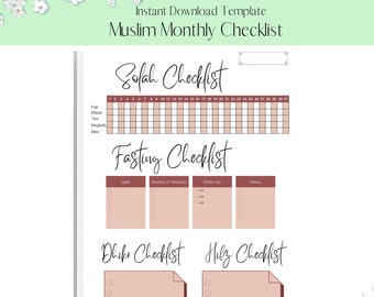 Hifz Checklist - Etsy