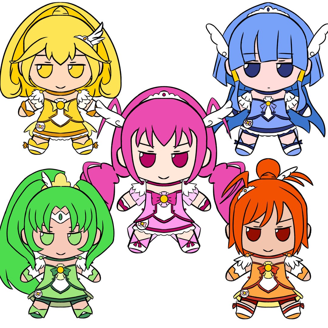 Smile Precure / Glitter Force Fumo Acrylic Charms - [PREORDER] - Etsy UK