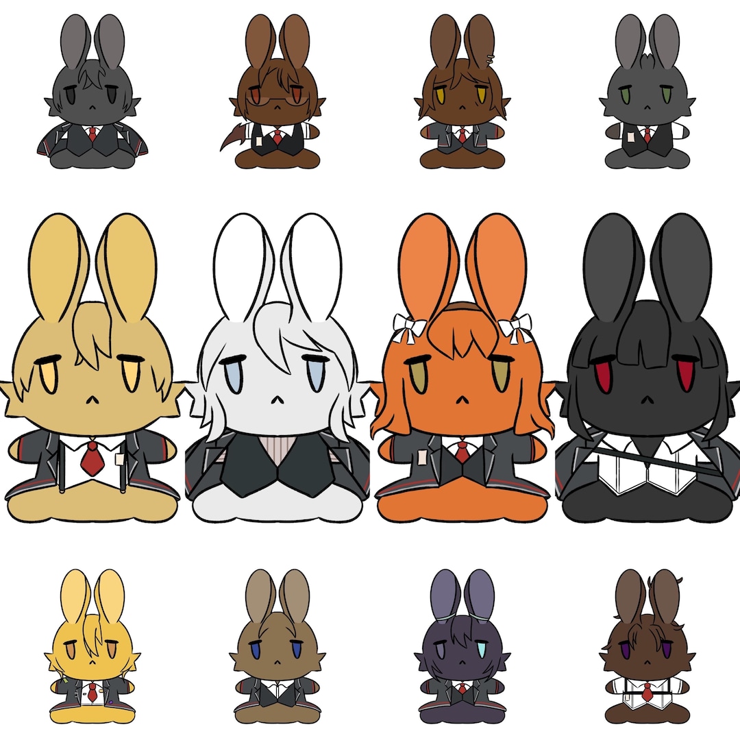 Limbus Company 2” Bunny Clear Stickers & Holographic Acrylic Charms - Etsy