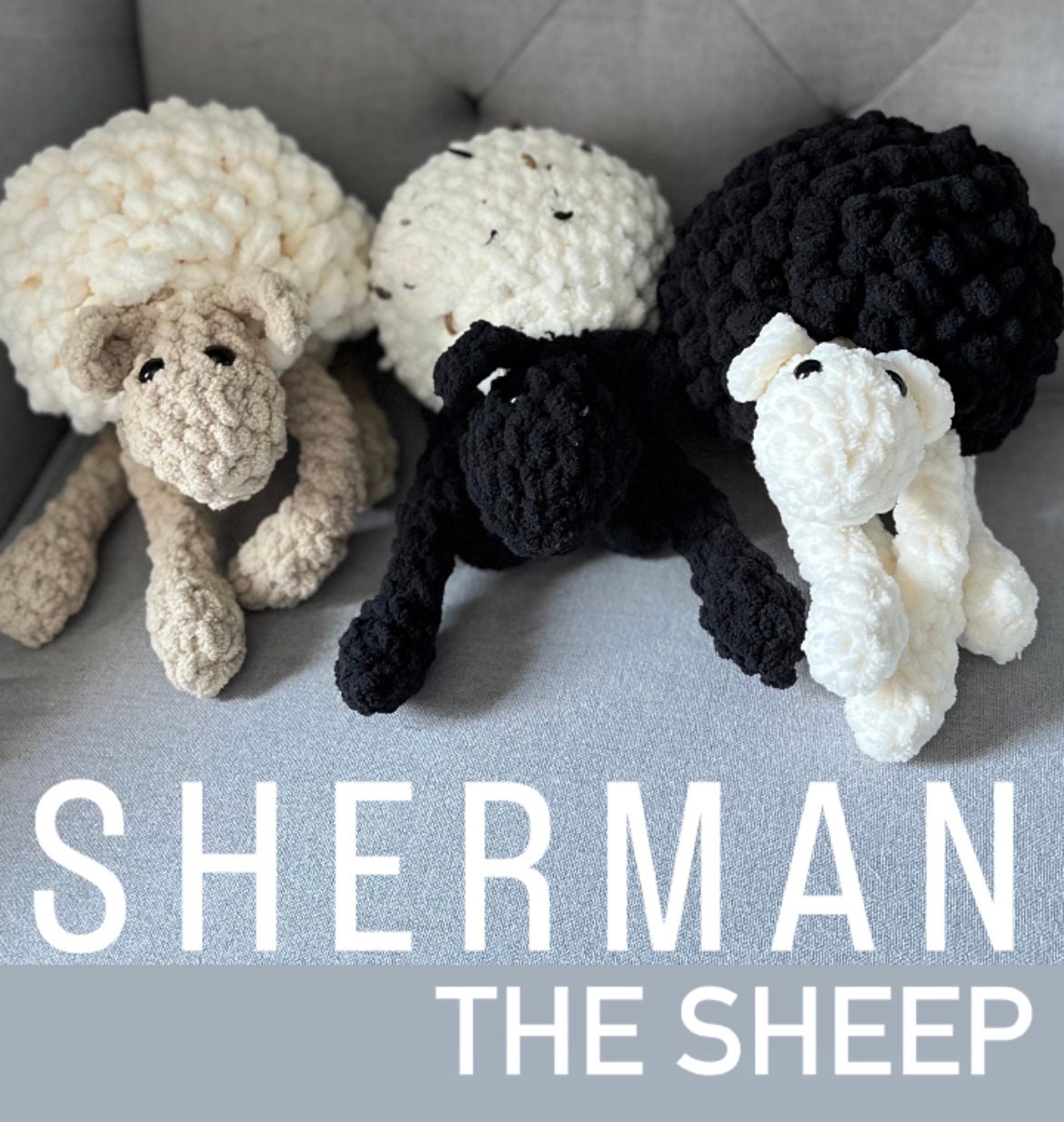 Sherman the Sheep Pattern - Crochet Pattern Digital File - Etsy