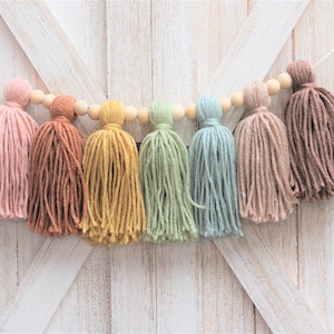 Boho Rainbow Tassel Garland | Boho Classroom Decor | Boho Mantle Decor ...