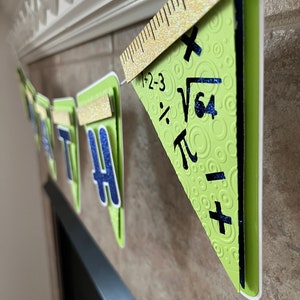 MATH CLASSROOM TRIANGLE Banner Decor-welcome Back to Math Classroom ...