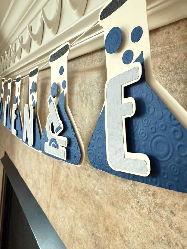 BOHO Inspired Navy and Cream Science Classroom Decor Banner/middle ...