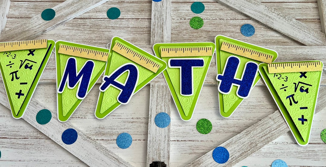 MATH CLASSROOM TRIANGLE Banner Decor-welcome Back to Math Classroom ...