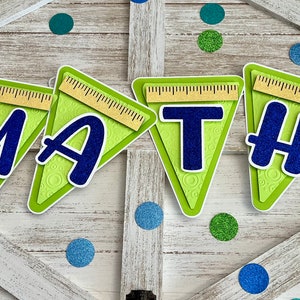 MATH CLASSROOM TRIANGLE Banner Decor-welcome Back to Math Classroom ...