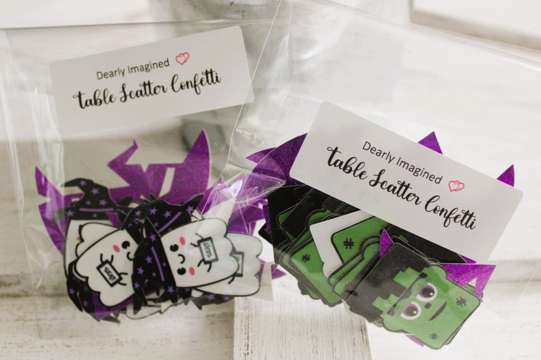 HALLOWEEN Party Table Scatter Confetti - Friendly Ghost OR Frankie ...