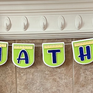 MATH CLASSROOM ROUND Banner Decor-welcome Back to Math Classroom Banner ...