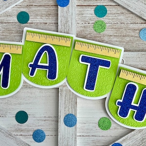 MATH CLASSROOM ROUND Banner Decor-welcome Back to Math Classroom Banner ...