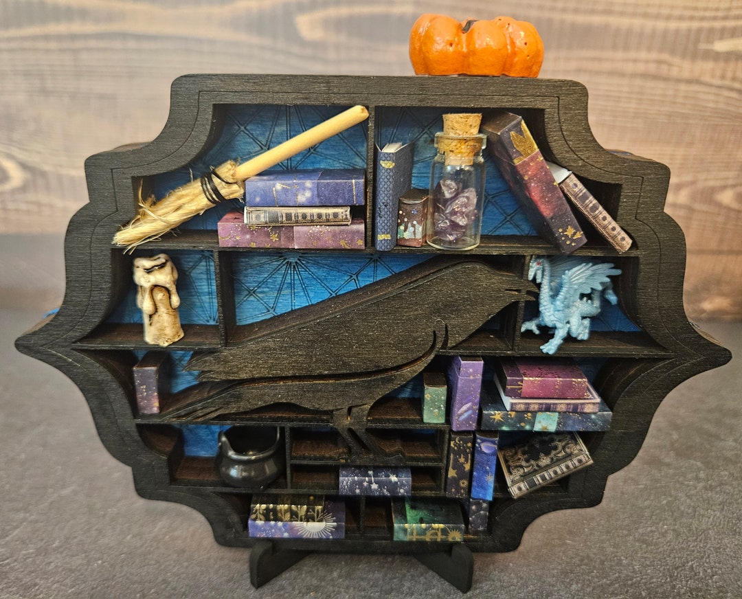 Raven House Wizard School Miniature Shelf - Etsy