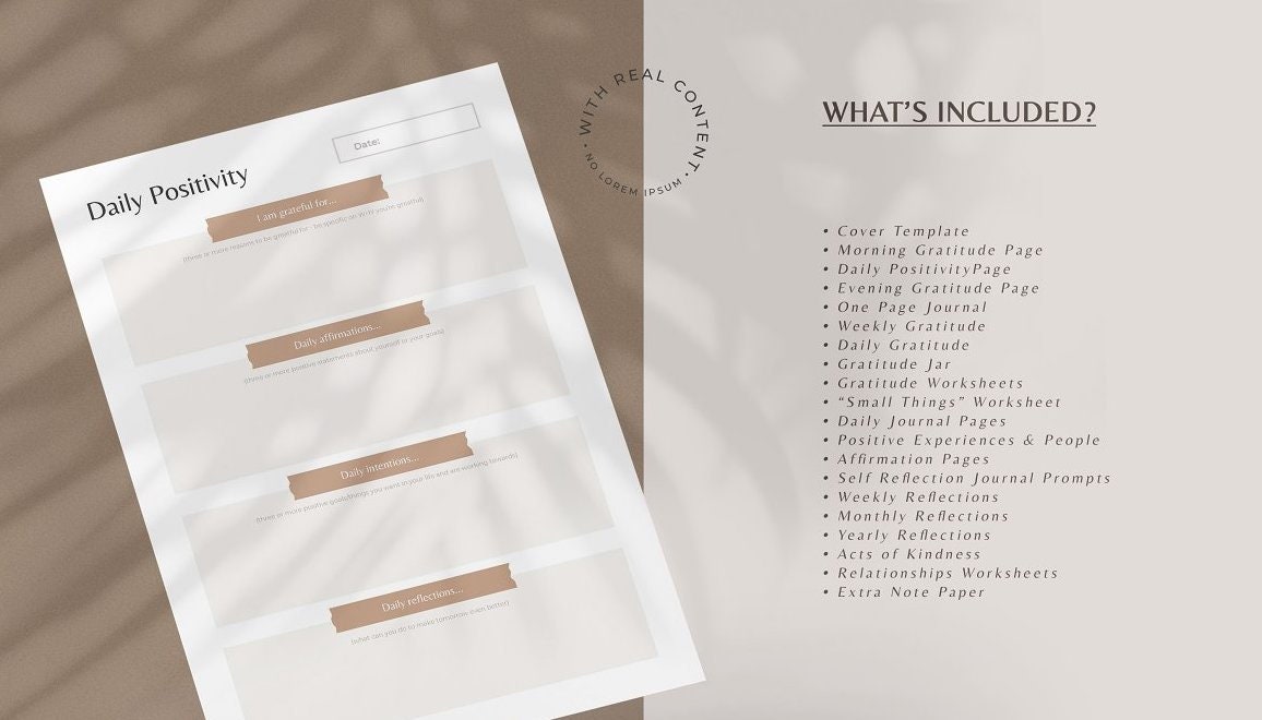 Gratitude & Planner Digital Printable | Daily Planner | Gratitude ...