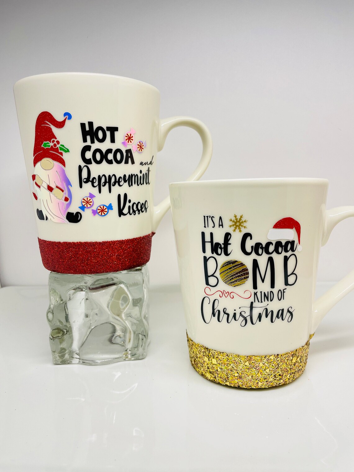 Glitter Christmas Mug, Hot Cocoa Bomb, Holiday Coffee Mug - Etsy
