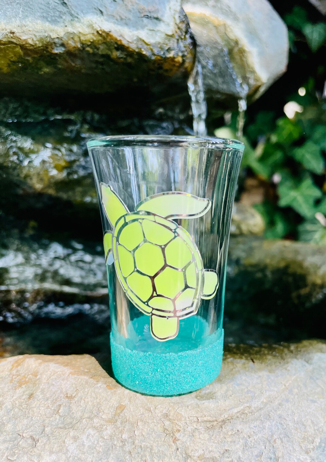Sea Turtle Shot Glass, Turtle Shot, Bachelorette Shot Glass, Glitter ...