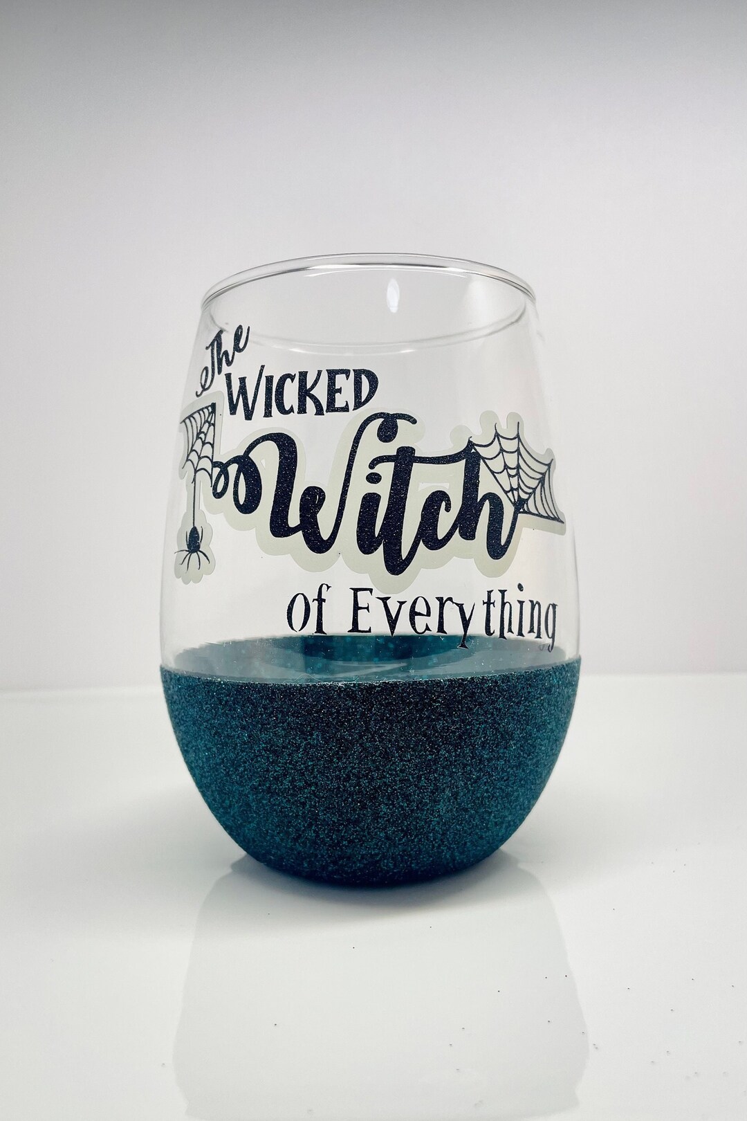 Wicked Witch Glitter Wine Glass: Color Changing Halloween Glass - Etsy