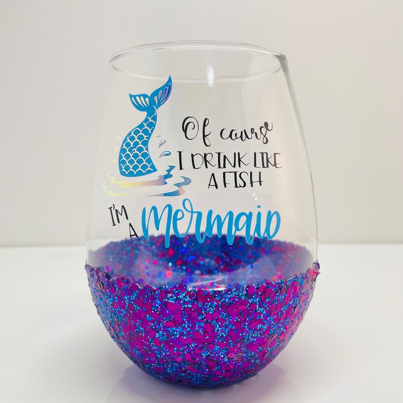 Mermaid Wine Glass - Etsy