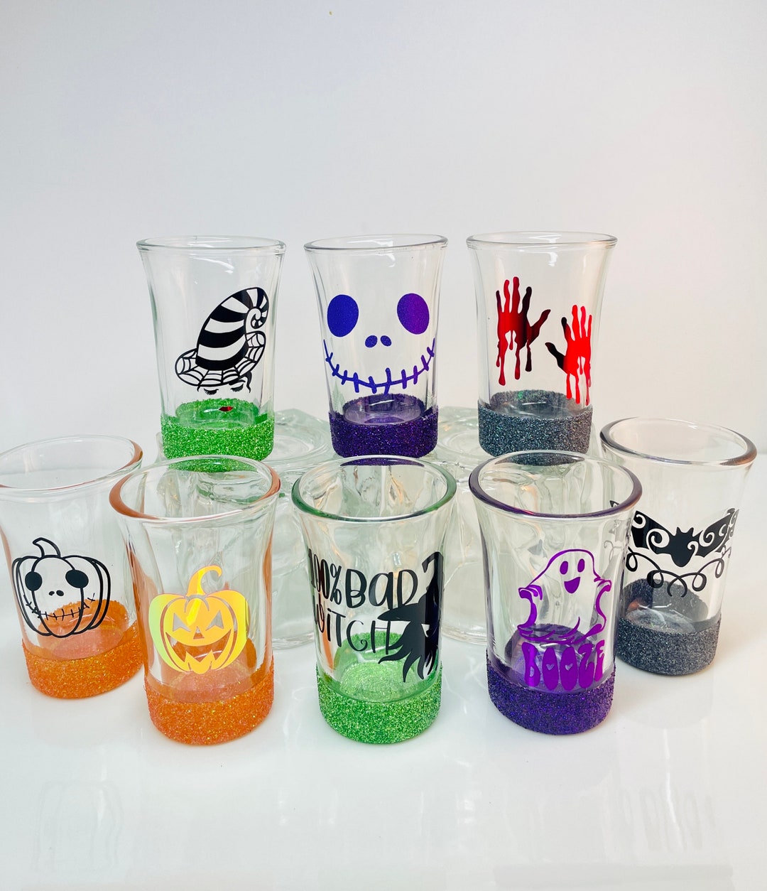 Halloween Shot Glasses, Spooky Shot Glass, Witch Shot Glass, Pumpkin ...