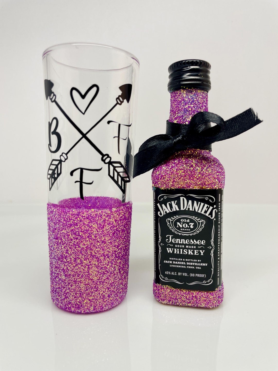 Best Friend Shot Glasses, BFF Shooters, Glittered Shots, Shot Glasses ...