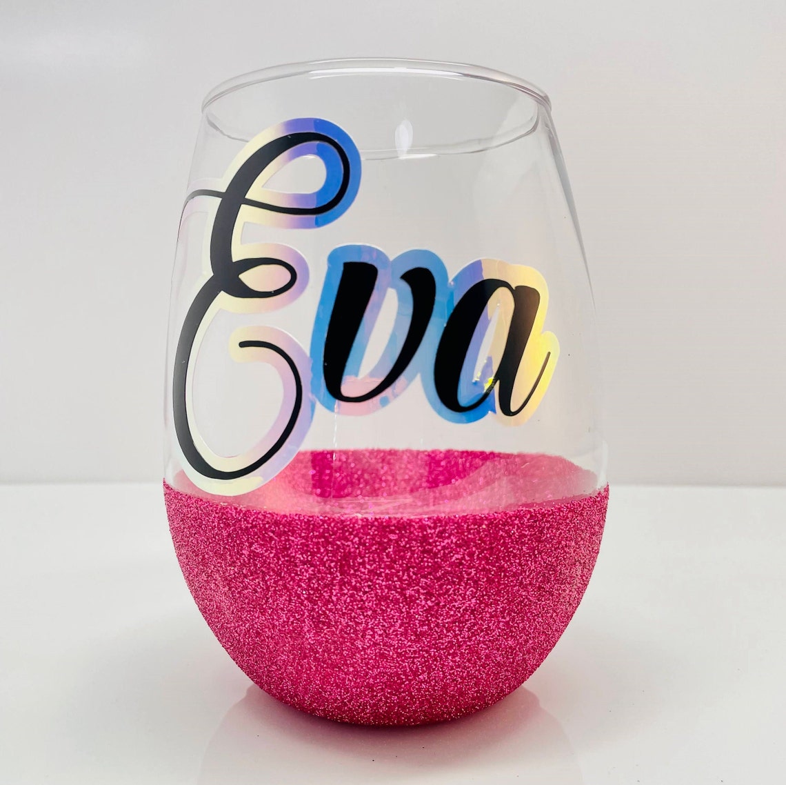 Personalized Wine Glass Custom Wine Glass Glitter Wine - Etsy