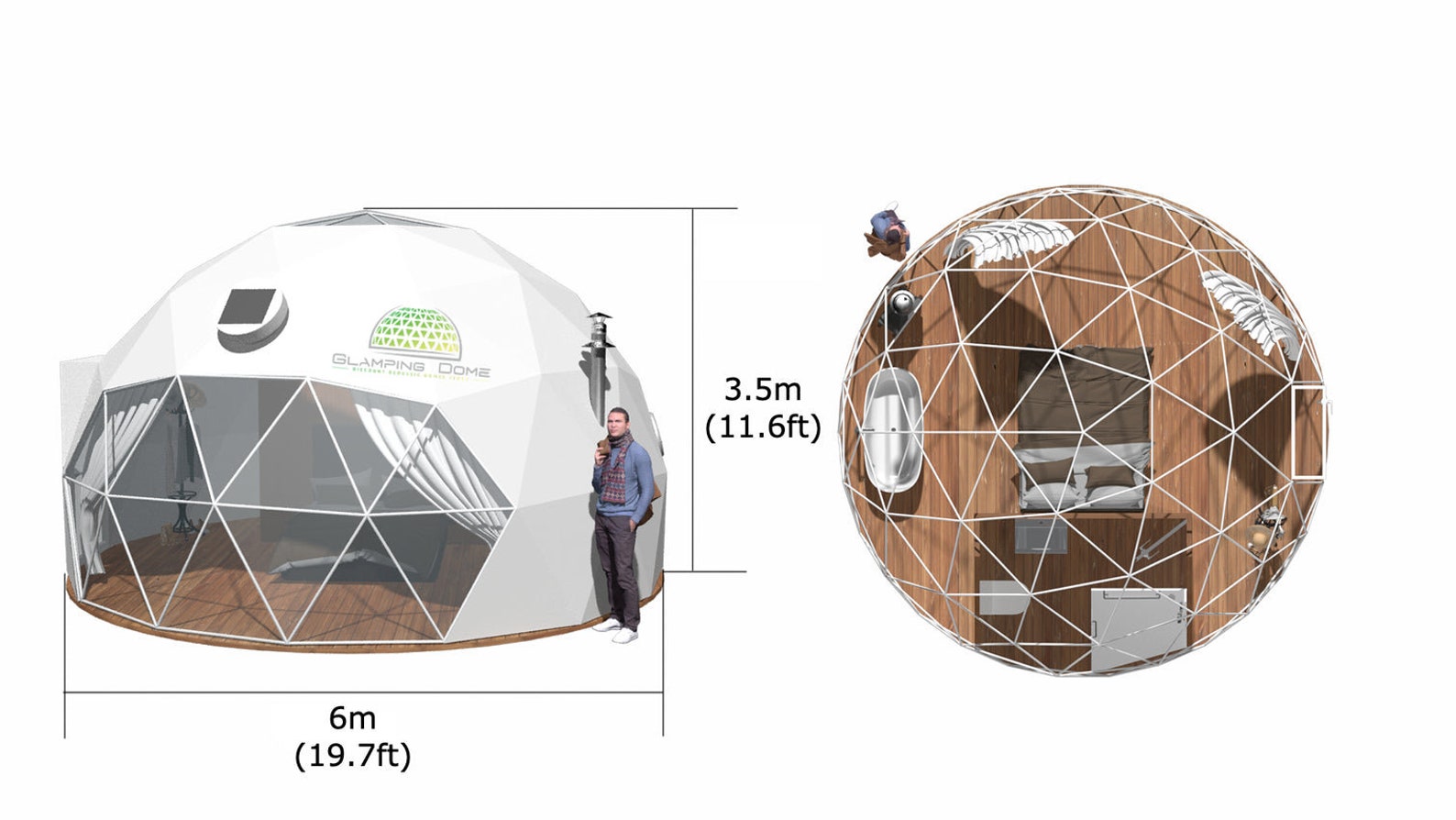 Geodesic Dome Tent - 19.7ft (6 M) - Best for Restaurant/hospitality ...