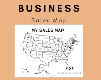 Sales Map/ Digital Download/ Printable Sheet - Etsy