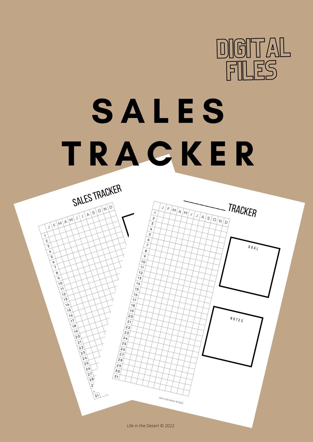 Monthly Sales Tracker, Habit Tracker, Routine Tracker, Instant Download ...